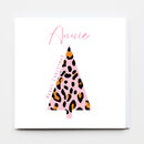 Merry Christmas Leopard Tree Greeting Card By Buttongirl Designs ...
