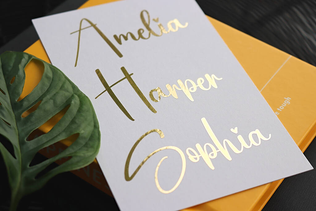 Custom Foil Name Vinyl Decals, Wedding Favor Tags And Flute Decor By ...