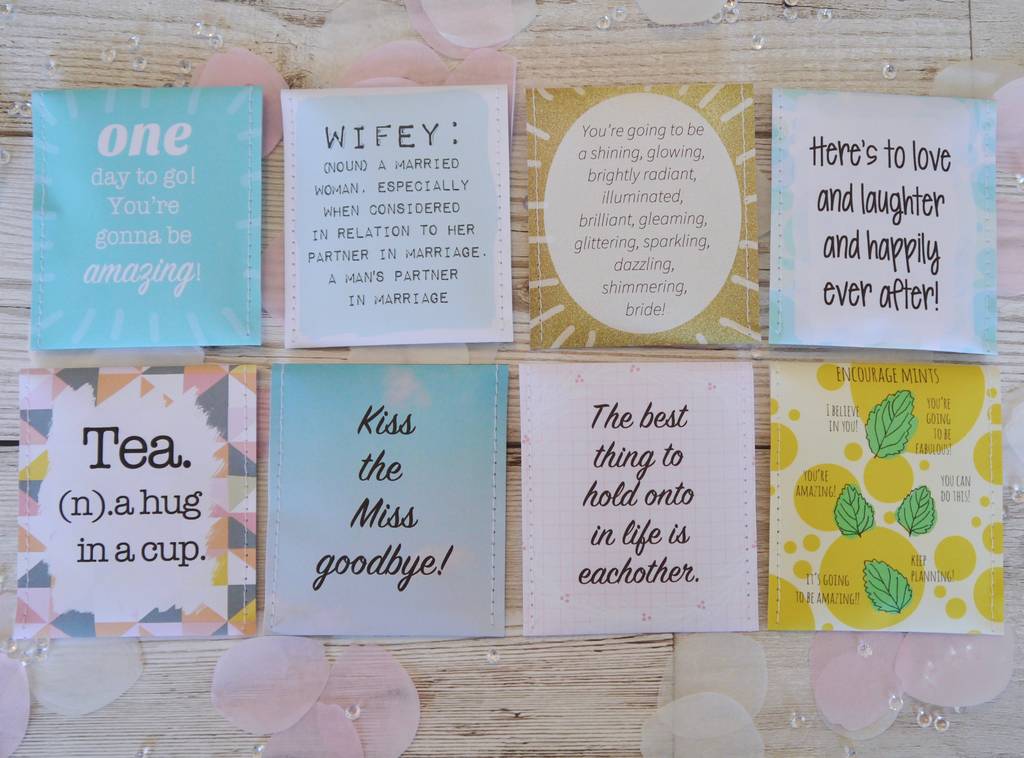 Wedding Countdown Tea Gift Set For Bride By victoria mae designs ...