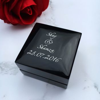 personalised ring box by laser made designs | notonthehighstreet.com