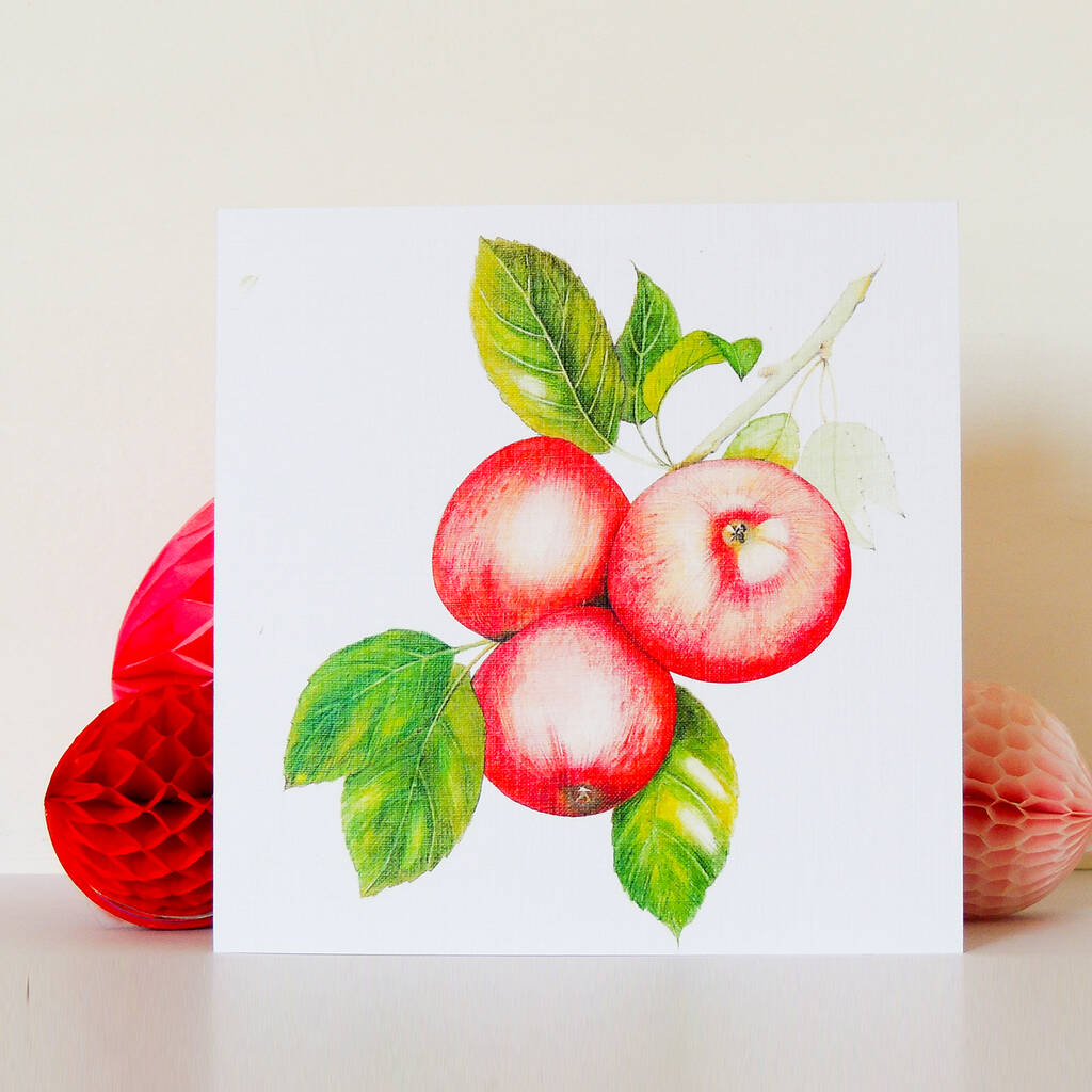 Apples Greetings Card By Kali Stileman Publishing