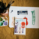 Musical Instrument Greetings Card By Katie Whitton Design ...