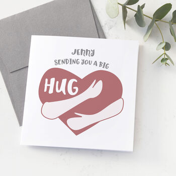 Personalised Sending You A Big Hug Card By Cherry Pete ...
