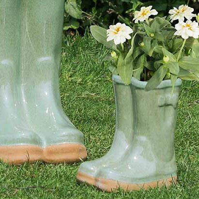 Nanny And Me Garden Welly Boot Planter Set By Dibor ...