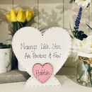 Personalised Mother's Day Nanny Wooden Ivory Heart By Craft Heaven ...