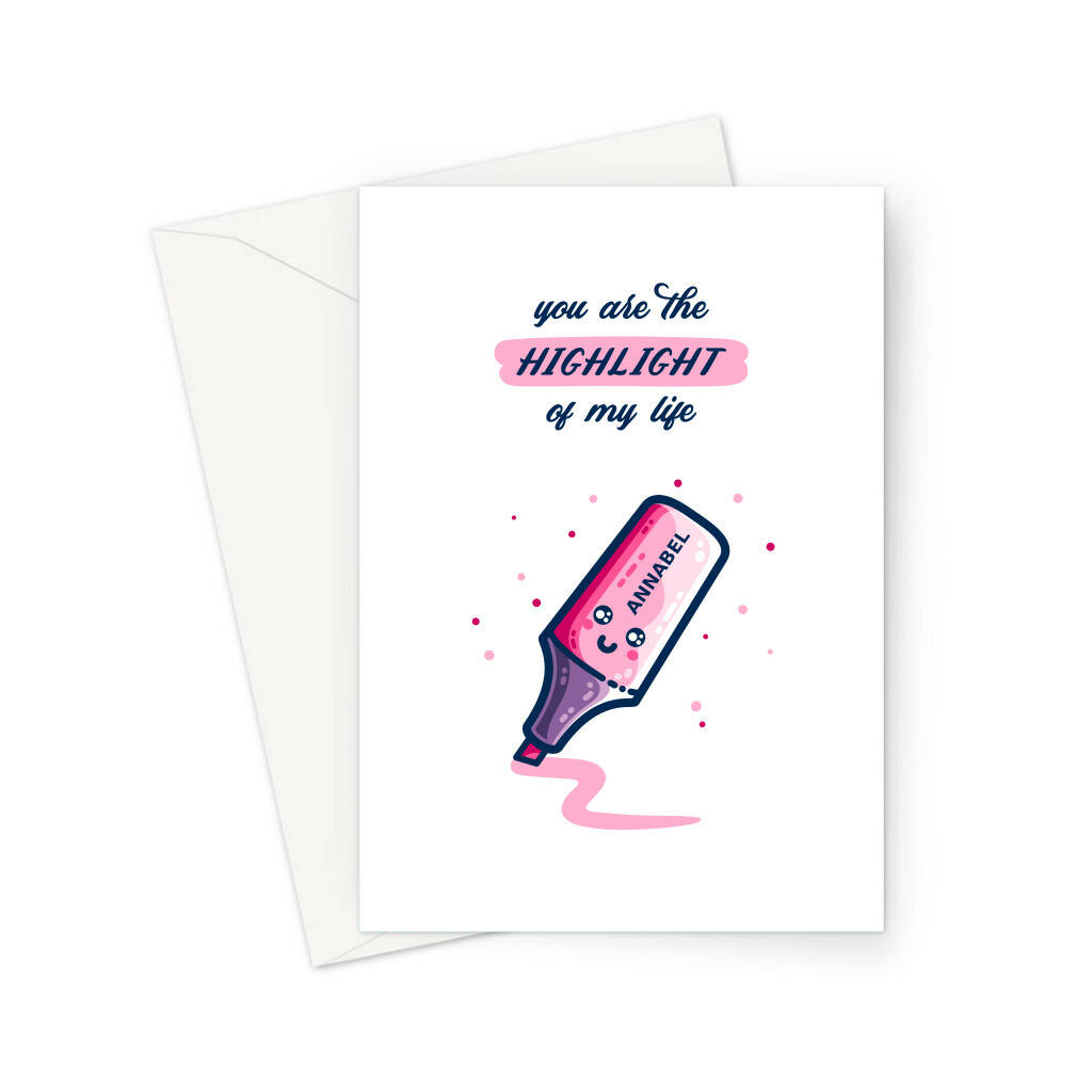 Personalised 'highlight Of My Life' Pun Card By Flaming Imp ...