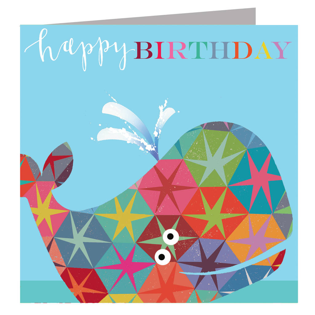 Happy Birthday Whale Greetings Card By Kali Stileman Publishing ...