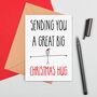 Christmas Hug Card By Adam Regester Design | notonthehighstreet.com