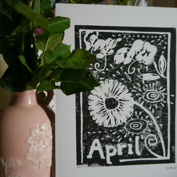 Floriology Linocut Print By Kimprints | notonthehighstreet.com