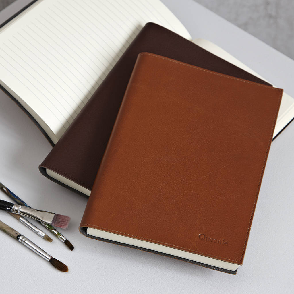 Personalised Leather A4 Notebook By Life Of Riley Notonthehighstreet