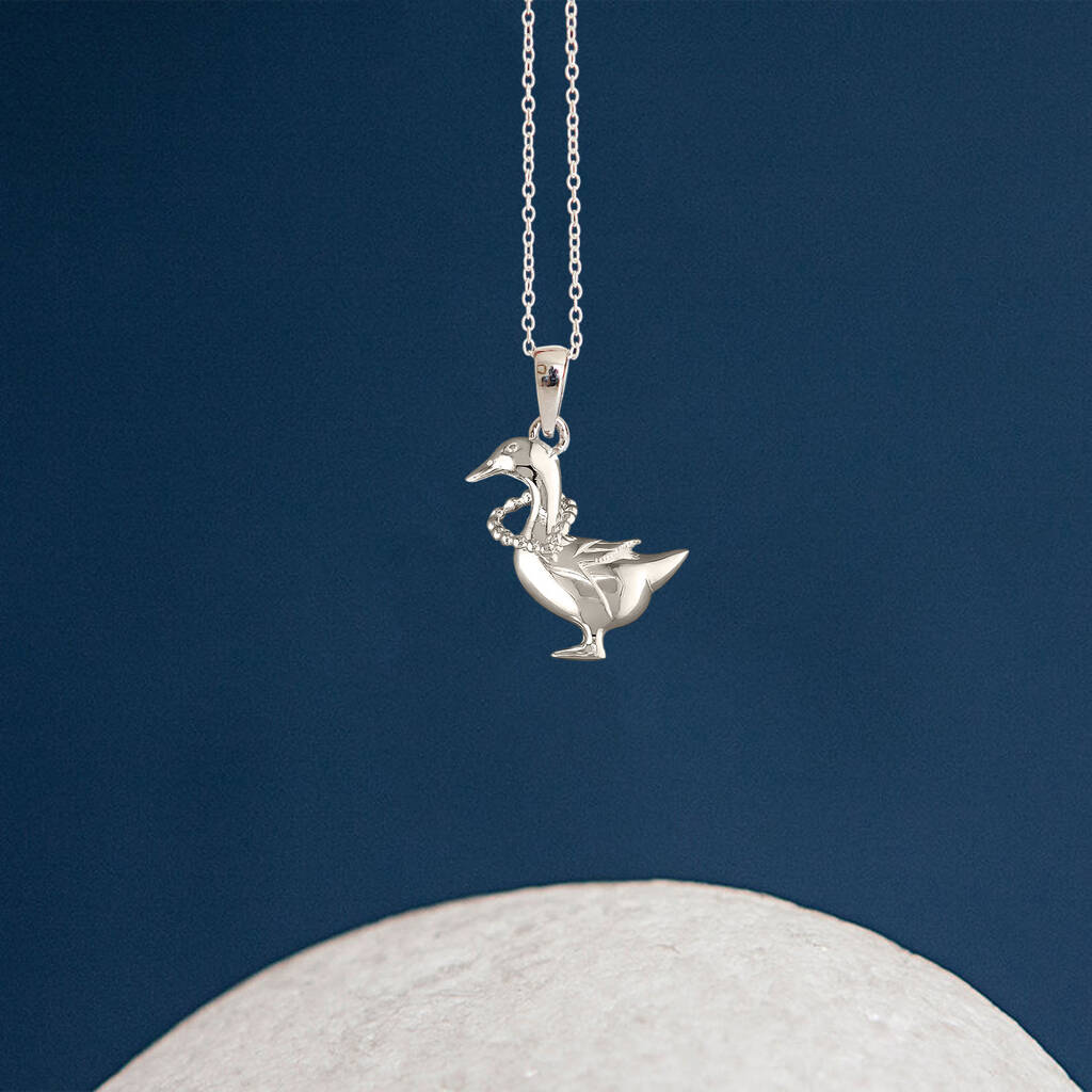 Sterling Silver Mother Goose Necklace By Songs of Ink and Steel