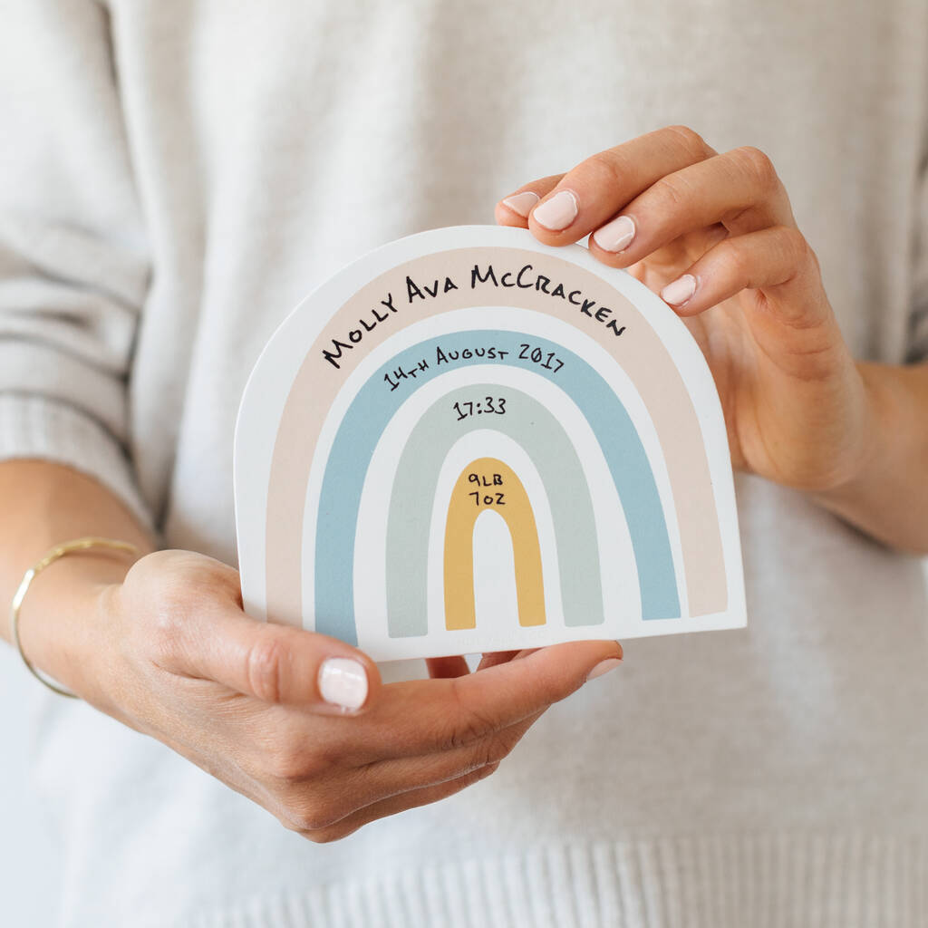 New Baby Leather Birth Announcement Keepsake By Holdall & Co ...