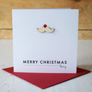 santa moustache personalised cute christmas card by jg artwork ...