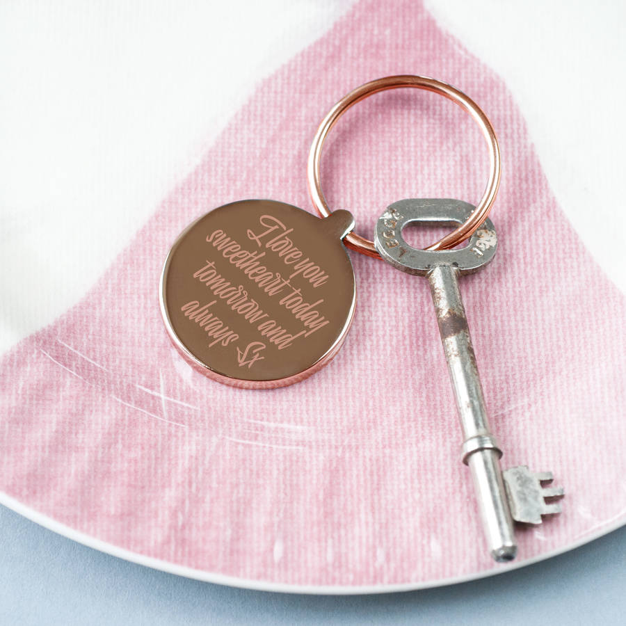 personalised rose key ring by oh so cherished | notonthehighstreet.com