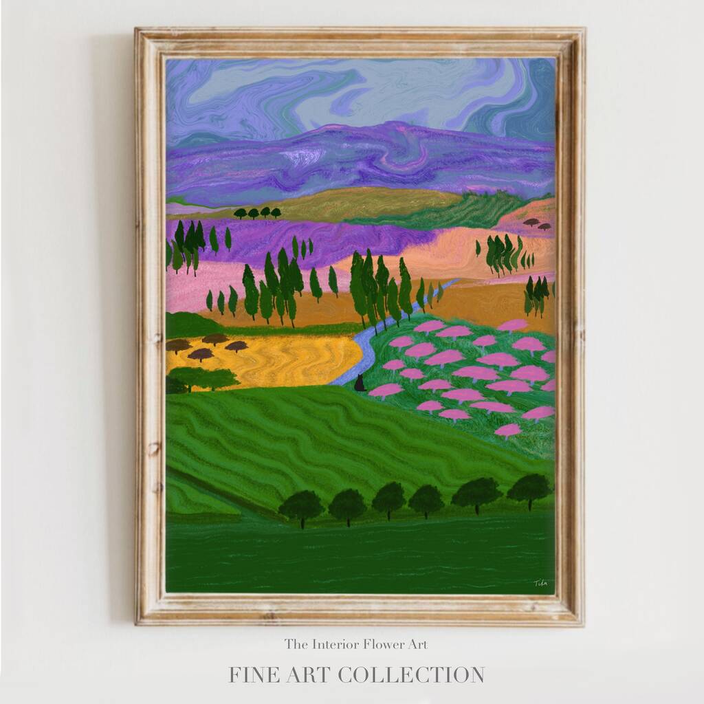 Colourful Fields Print By The Paper Tail | notonthehighstreet.com