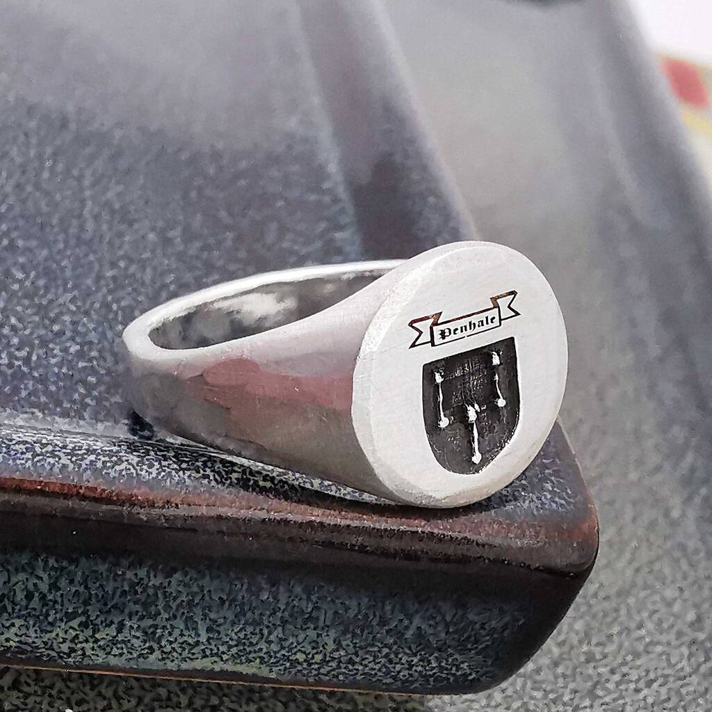 Custom Engraved Silver Signet Ring By Scarlett Off The Map Jewellery ...