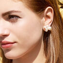 rose gold statement double pearl drop earrings by jasper & opal ...