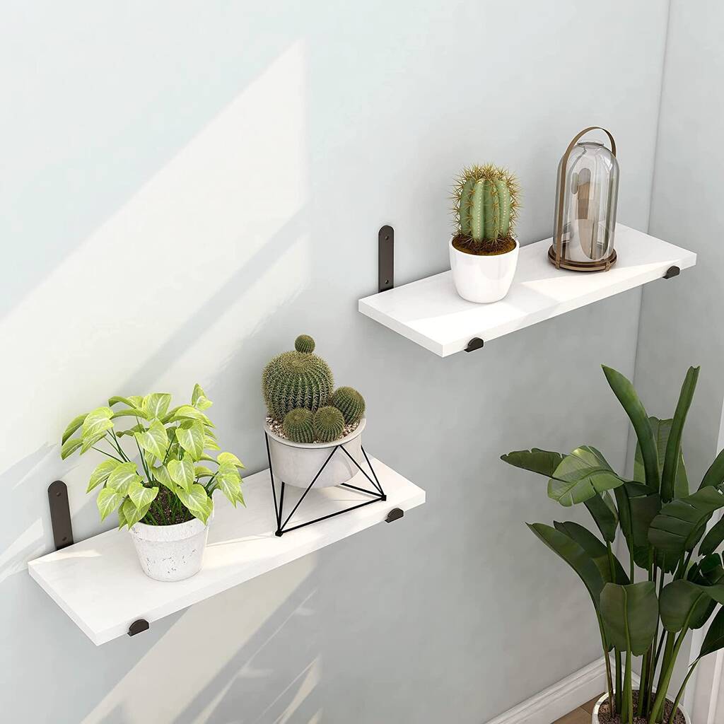 Set Of Two Floating Shelves Mounted By Momentum | notonthehighstreet.com