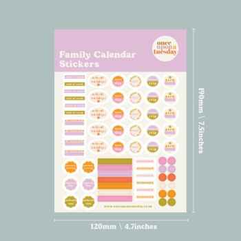 Family Calendar Stickers By Once Upon a Tuesday | notonthehighstreet.com