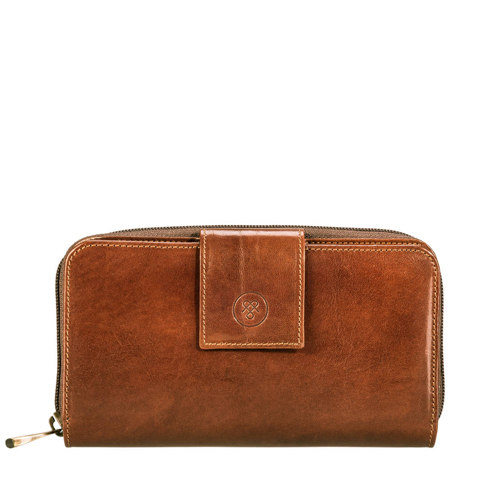 Personalised Ladies Large Leather Purse.'the Giorgia' By Maxwell Scott ...
