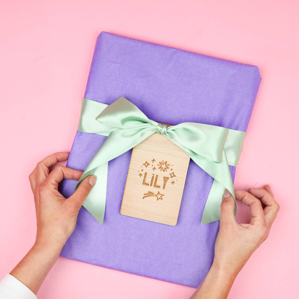 Personalised Oversized Engraved Wooden Gift Tag By Postbox Party ...