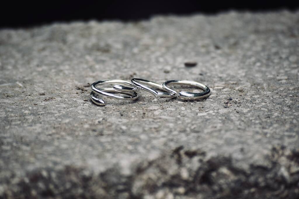 Cute Wishbone Ring Dainty Stacking Silver Jewellery By Lucy Quartermaine