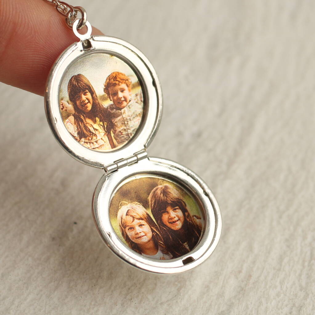 Simple Silver Personalised Locket Necklace By Silk Purse, Sow's Ear ...