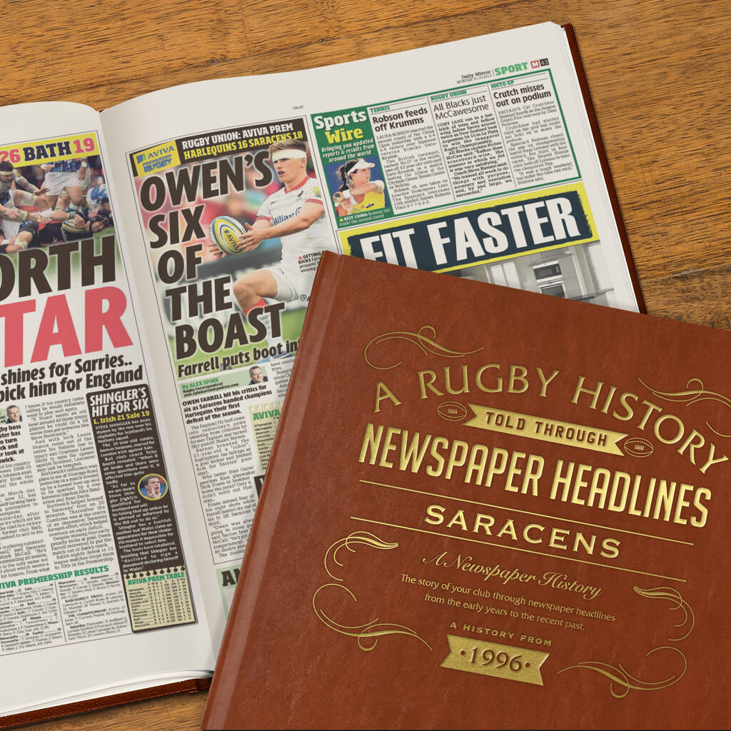 Saracens Personalised Rugby Newspaper Book By Historic Newspapers ...