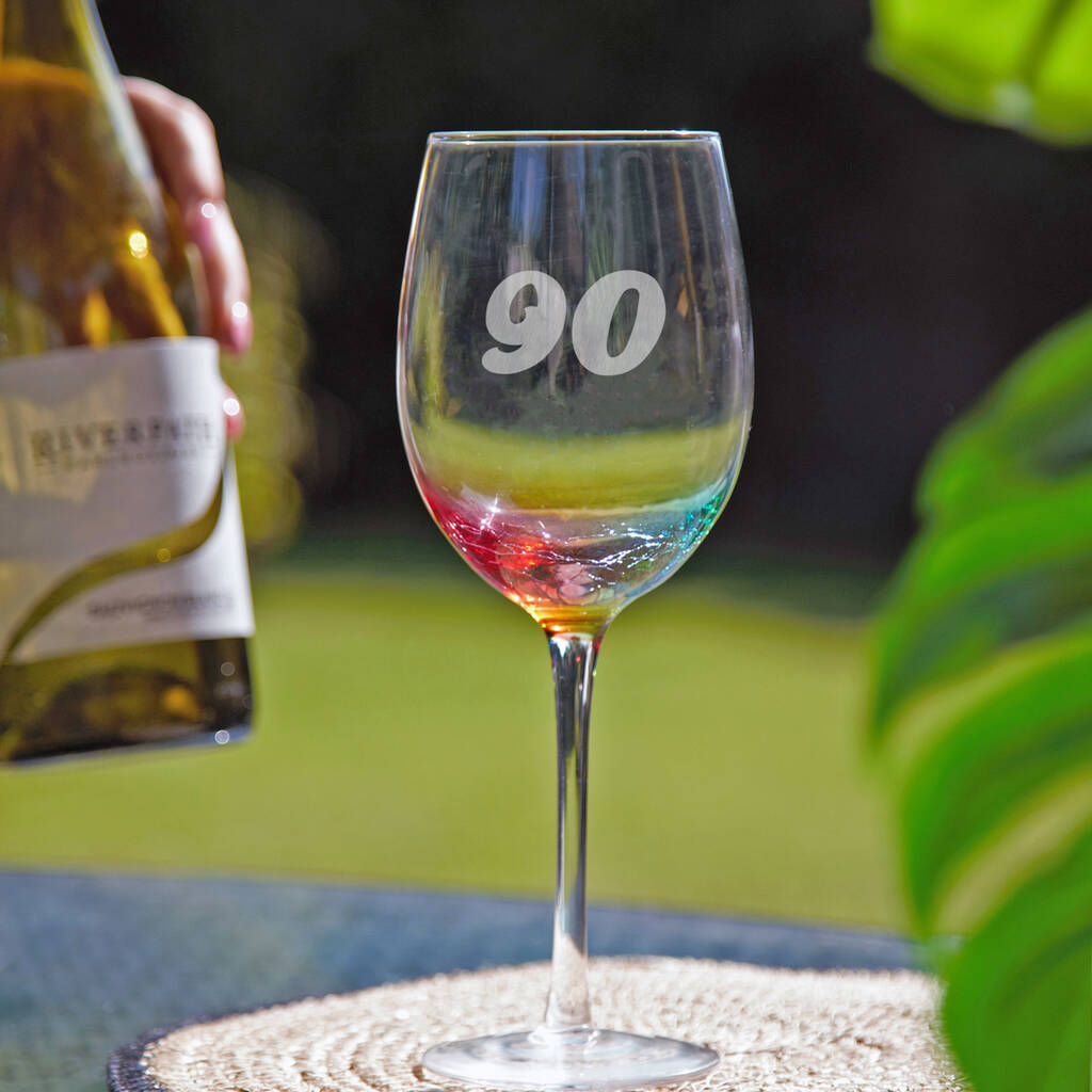 Personalised Rainbow Glass Range 90th Birthday By Duncan Stewart ...