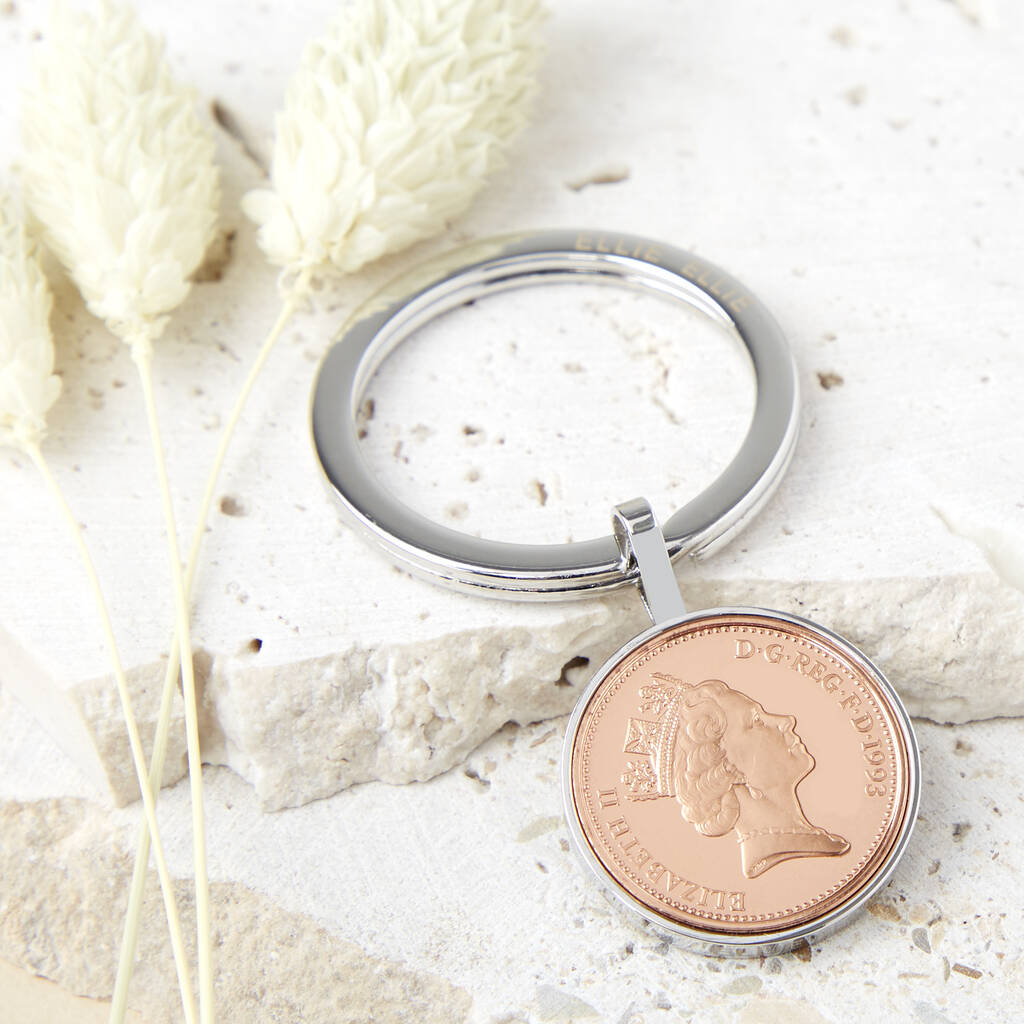 30th Birthday Penny Coin Keyring By Ellie Ellie | notonthehighstreet.com