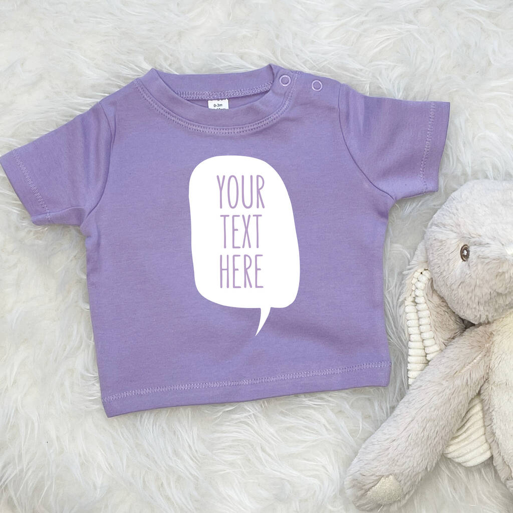 Personalised Speech Bubble Baby T Shirt By Lovetree Design ...