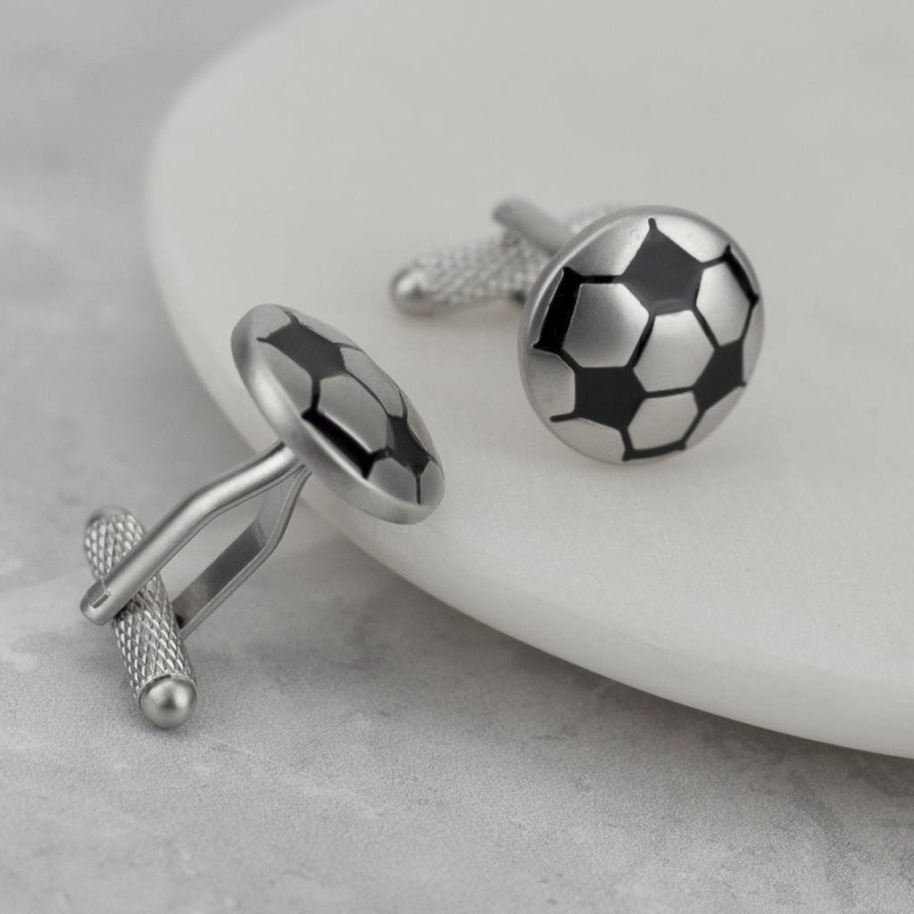 football sporting cufflinks by we love to create | notonthehighstreet.com