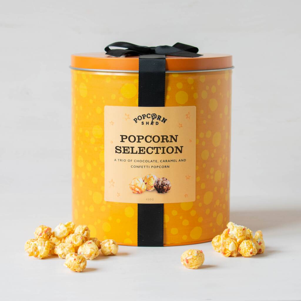 Gourmet Popcorn Selection Gift Tin By Popcorn Shed | notonthehighstreet.com