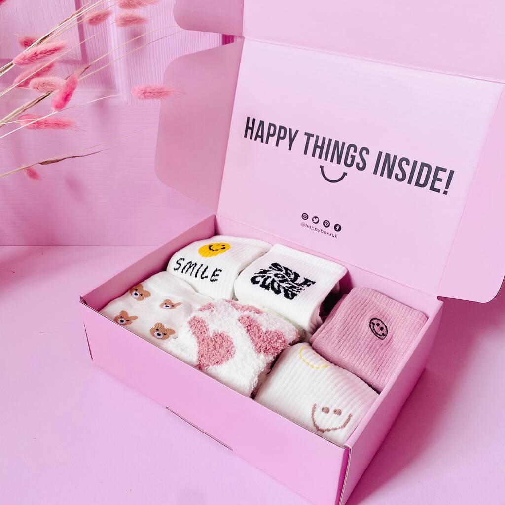 Socks Gift Box By Happy Boxx | notonthehighstreet.com