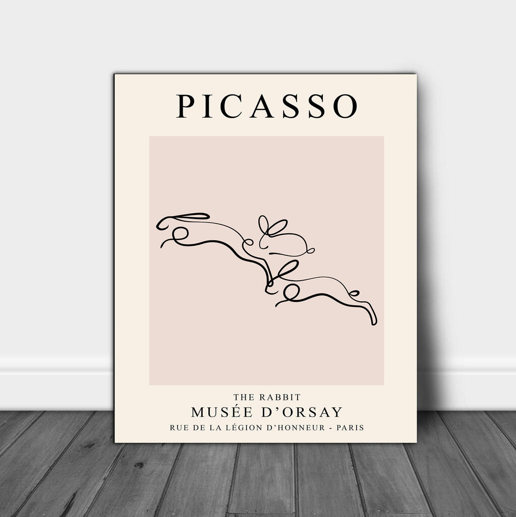 Picasso Rabbit Art Print By Stanley Street Studio | notonthehighstreet.com