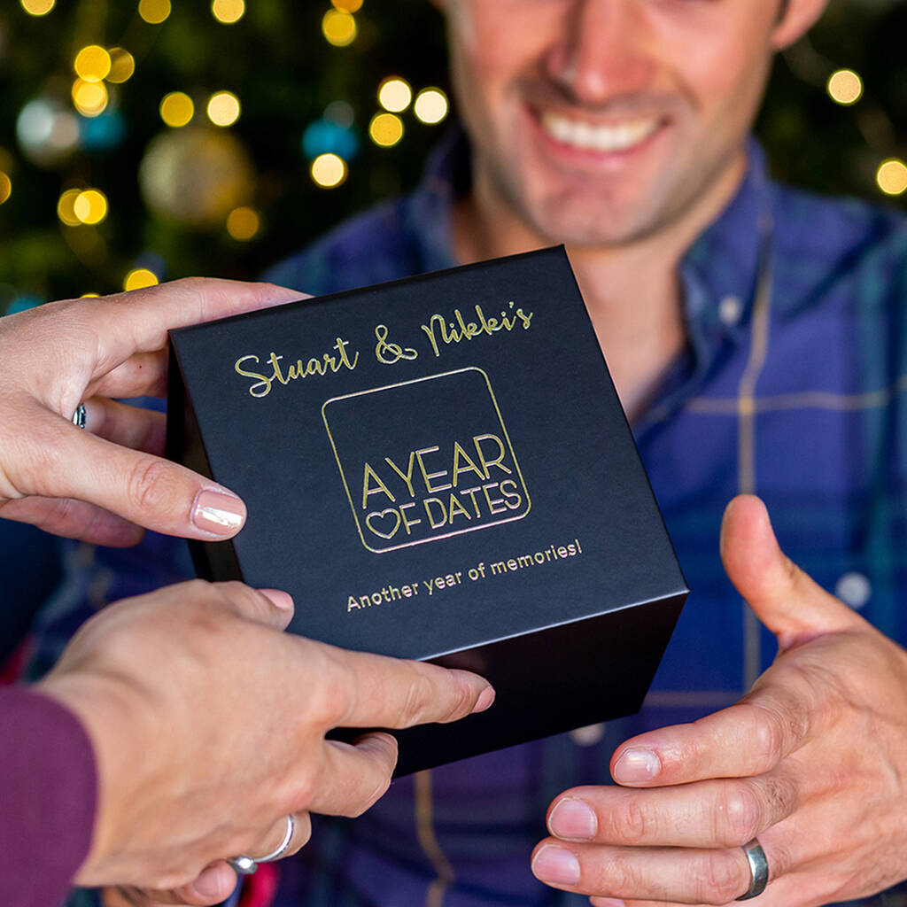 Personalised Box Of Date Cards By A Year of Dates | notonthehighstreet.com