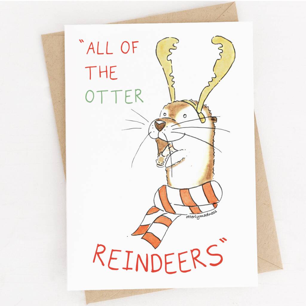 Otter Christmas Cards Pack Of Nine By Otterly Madness