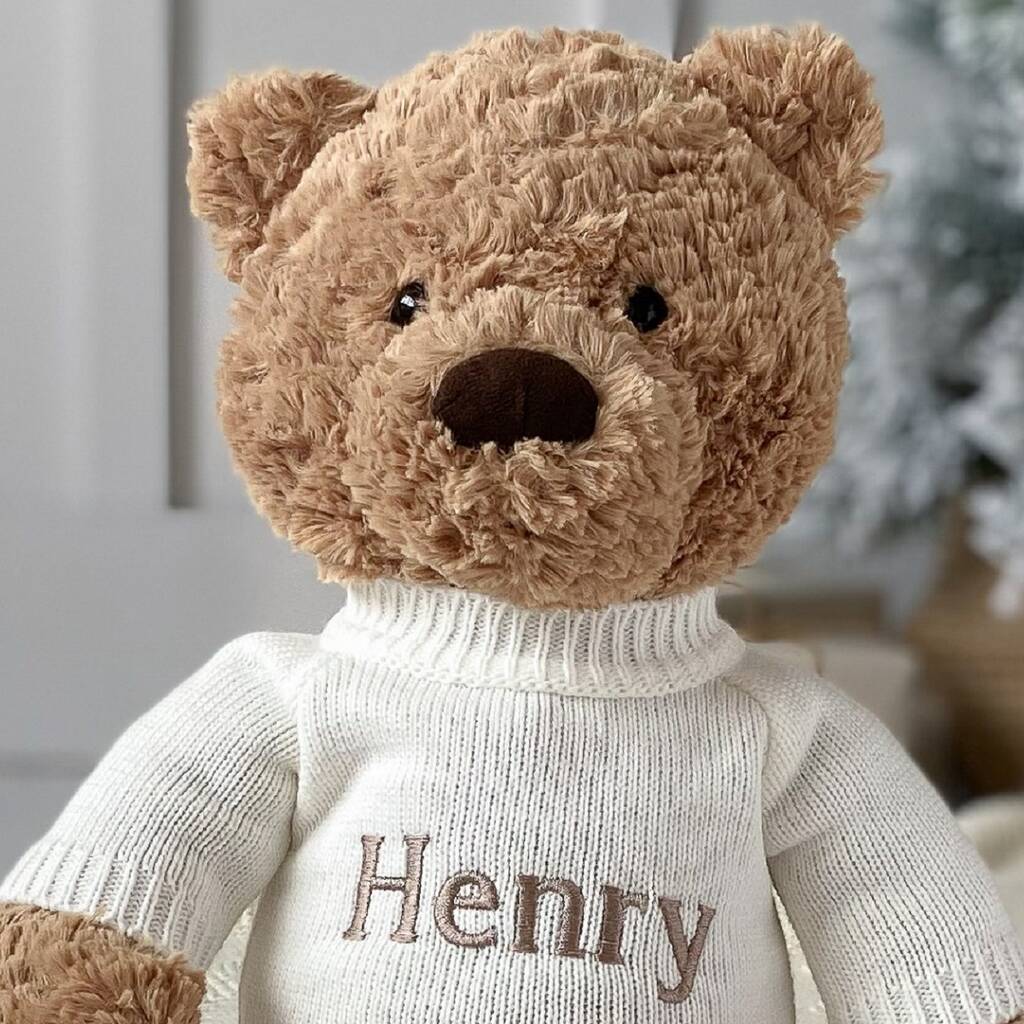 Personalised Bumbly Bear Medium Soft Toy By That's mine personalised ...