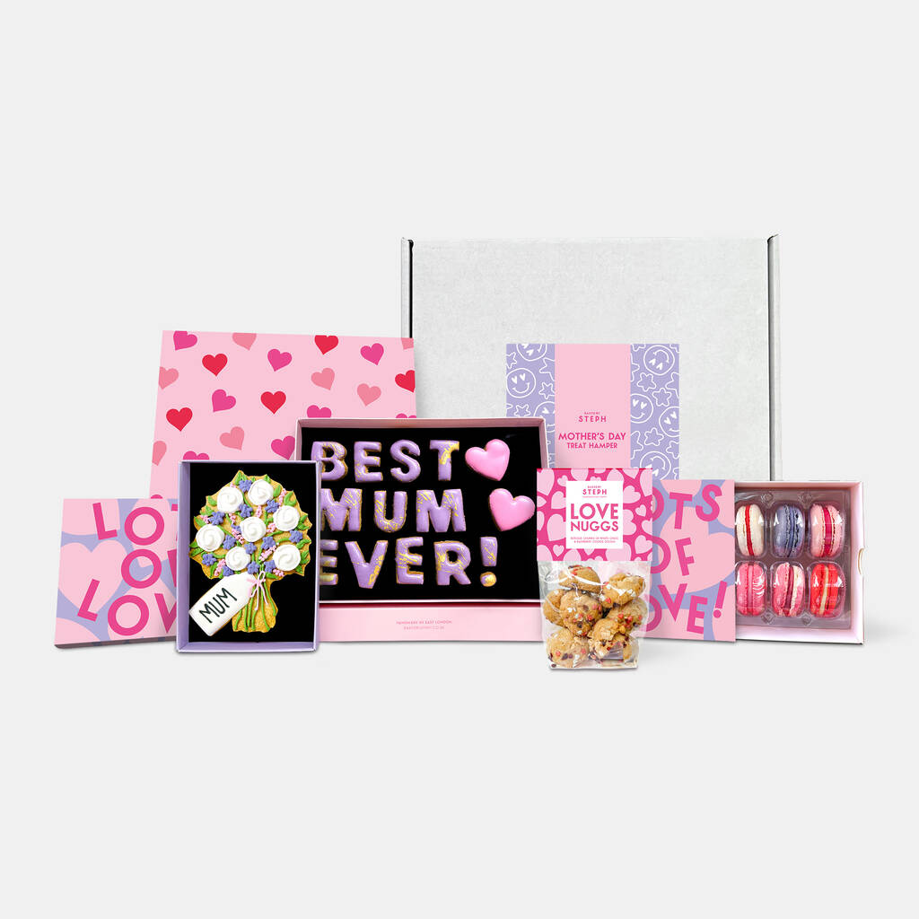 Best Mum Mother's Day Cookies And Macarons Hamper By Baked by Steph