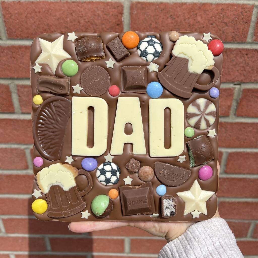 Dad Belgian Chocolate Slab By Choc Til You Drop | notonthehighstreet.com