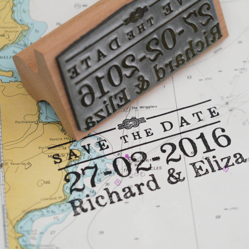 Nautical Save The Date Stamp By English Stamp Company ...