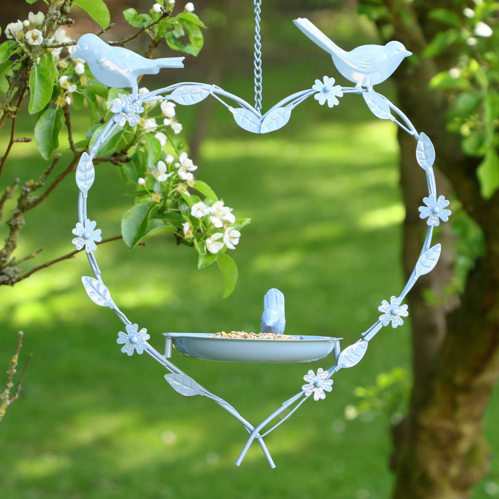 Personalised Hanging Garden Heart Bird Dish By Dibor ...
