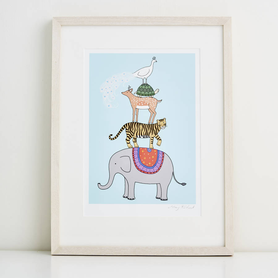 menagerie fine art print by mary kilvert | notonthehighstreet.com