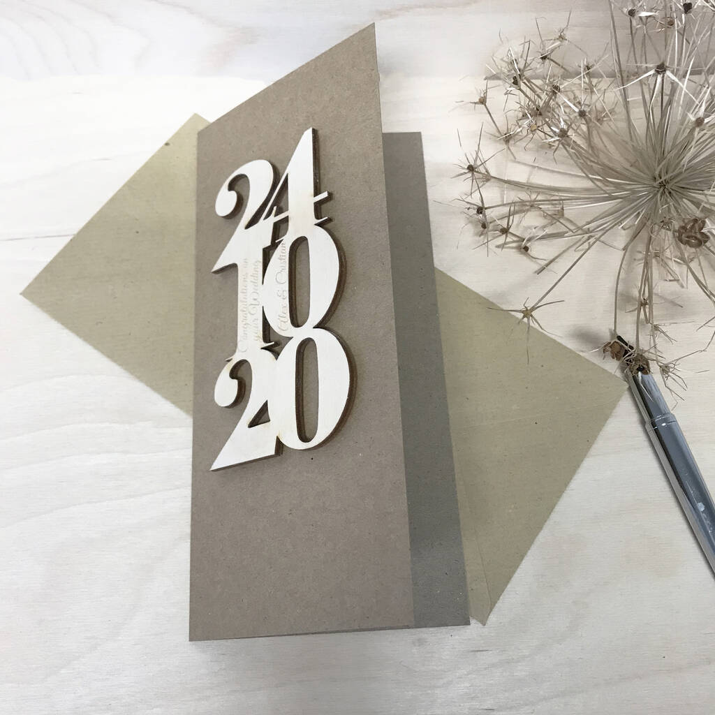 Personalised Wedding Date Card By Hickory Dickory Designs ...