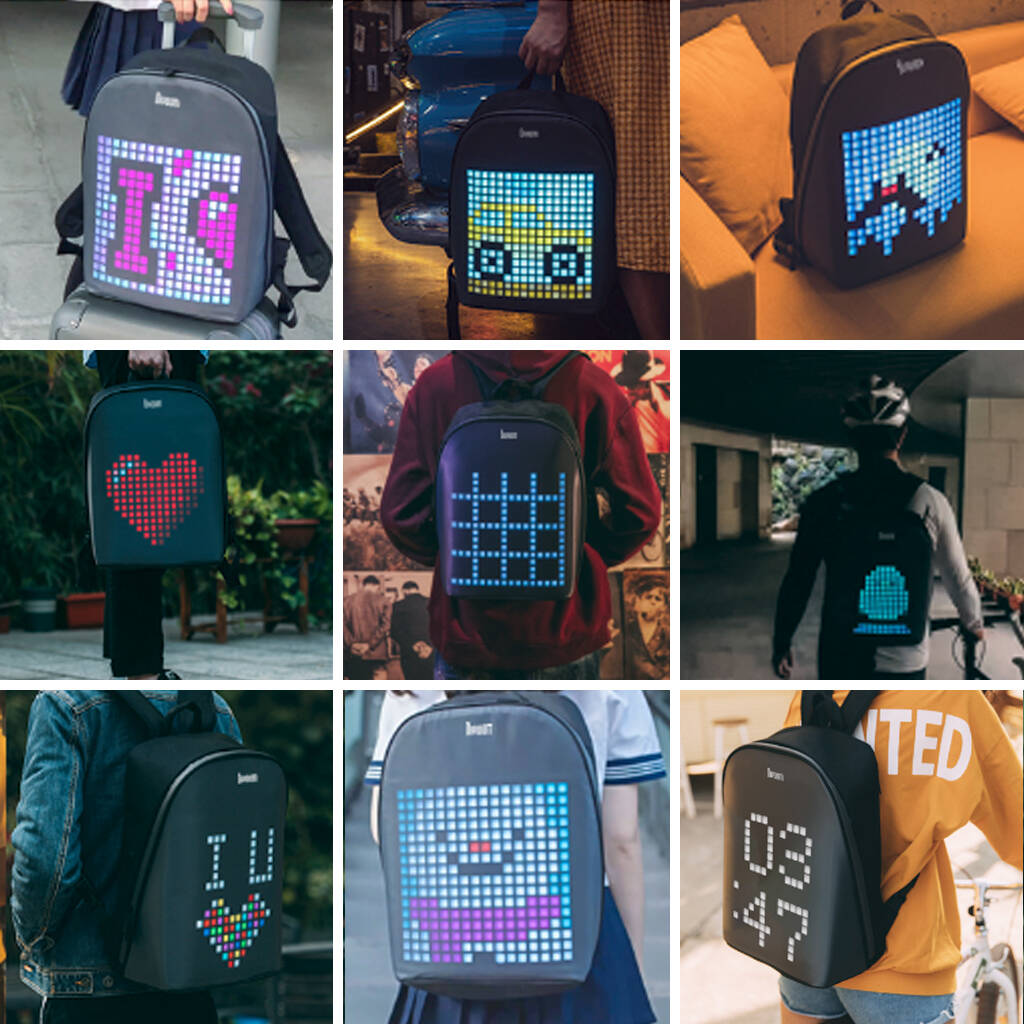 Smart Digital Pixel Art Backpack By techBAR | notonthehighstreet.com