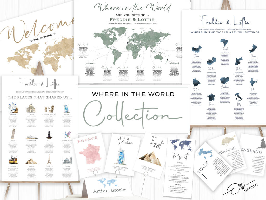 Travel Themed Wedding Table Numbers By Ottie Design ...