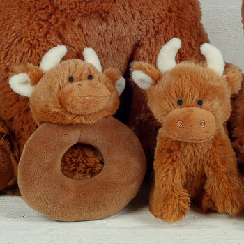 Mini And Small Highland Cow And Baby Rattle, Boxed By Jomanda #Softer ...