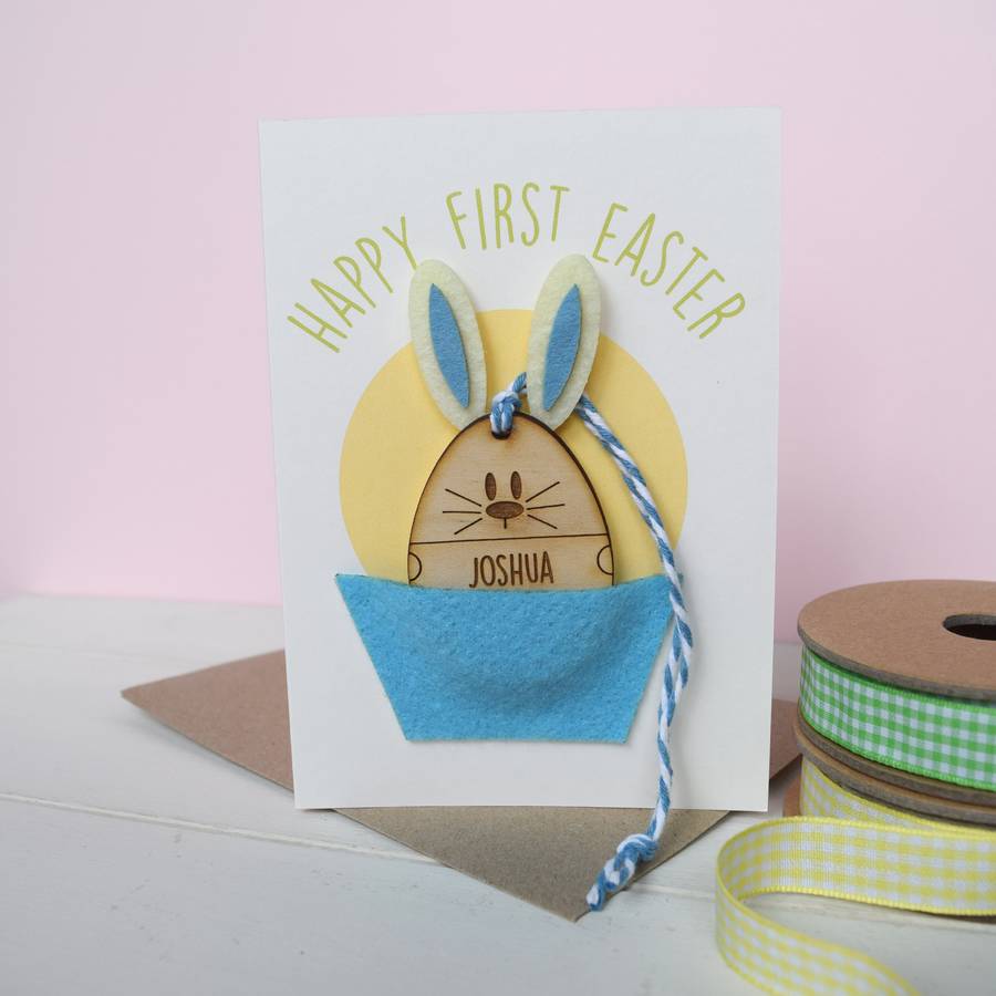 personalised boy's first easter decoration card by just toppers ...
