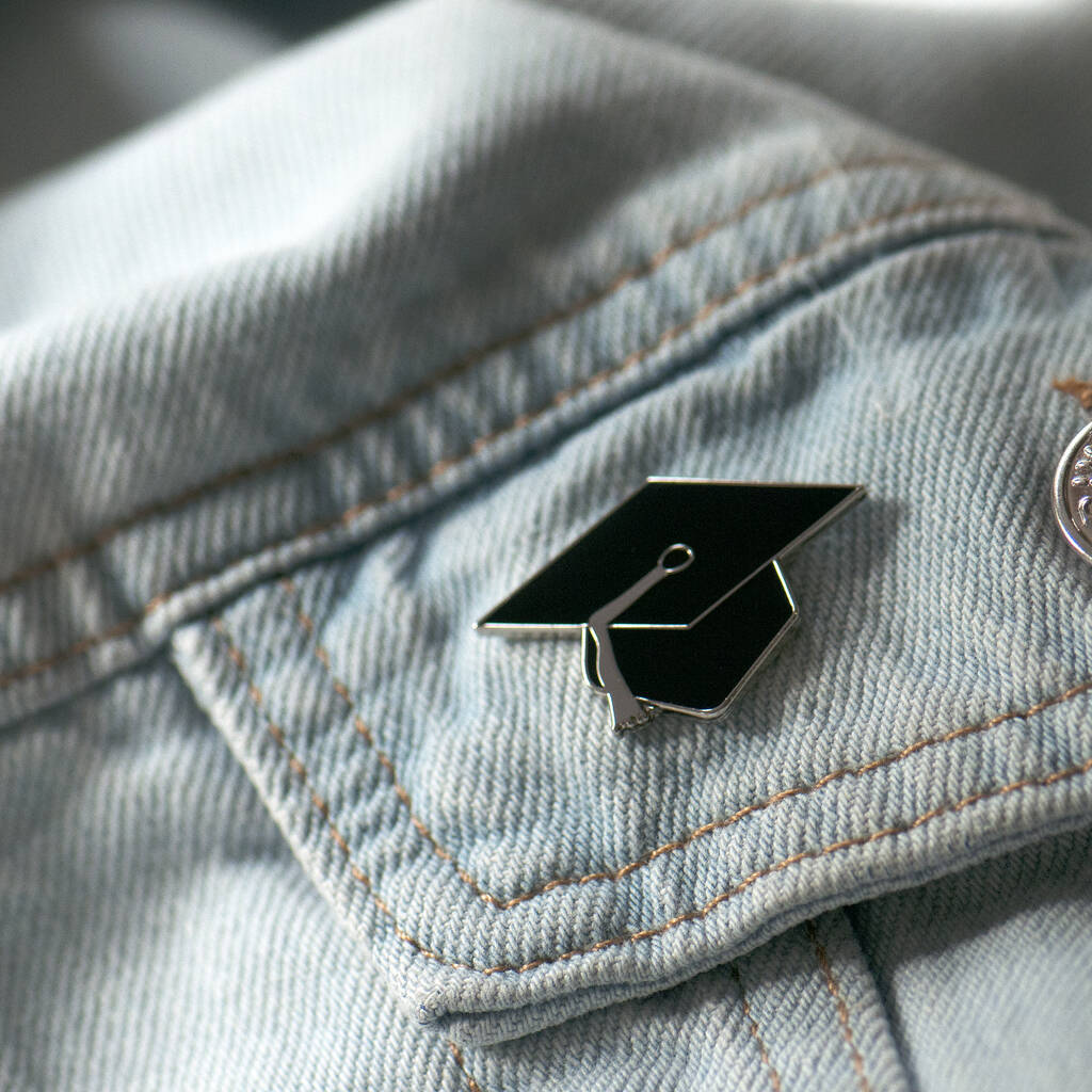 Graduation Mortar Board Enamel Pin Badge By Grace & Valour ...