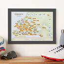 Personalised European Football Grounds Scratch Poster By Maps ...